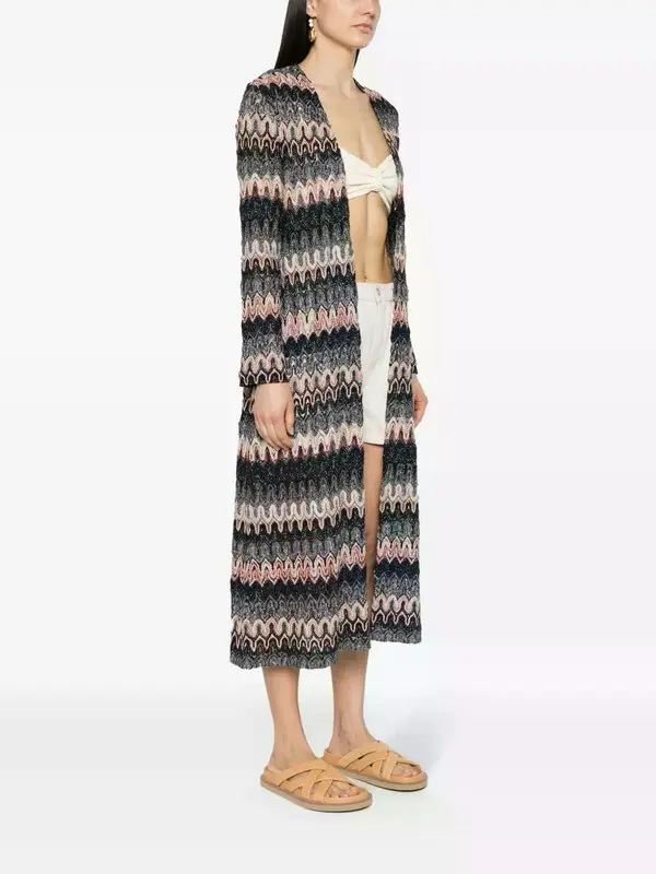 Missoni Zigzag Metallic Long Cardigan