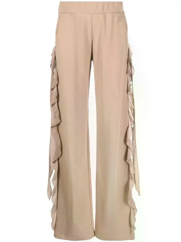Blumarine Ruffled Trim Wide-leg Trousers
