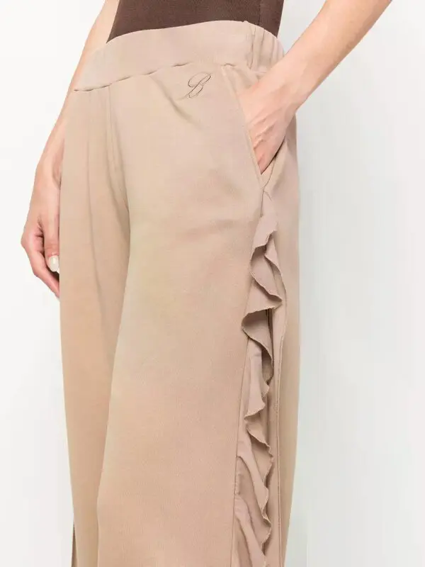 Blumarine Ruffled Trim Wide-leg Trousers