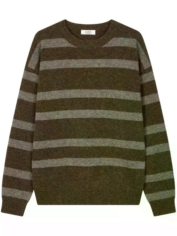 STUDIO TOMBOY Striped Crew Neck Long Sleeve Pullover