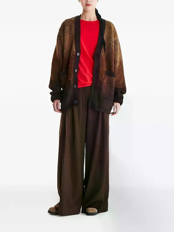 STUDIO TOMBOY Gradation V-neck Cardigan - Brown