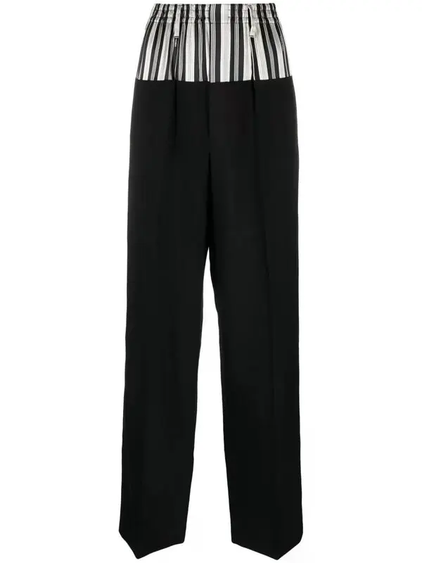 Fendi Panelled Striped Trousers
