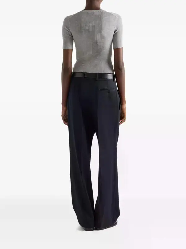Prada Ribbed-knit Crew Neck Top