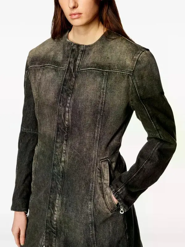 DIESEL® Collarless Denim Coat