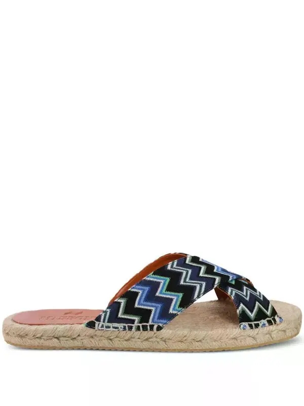 Missoni Naxos Woven Slides - Blue