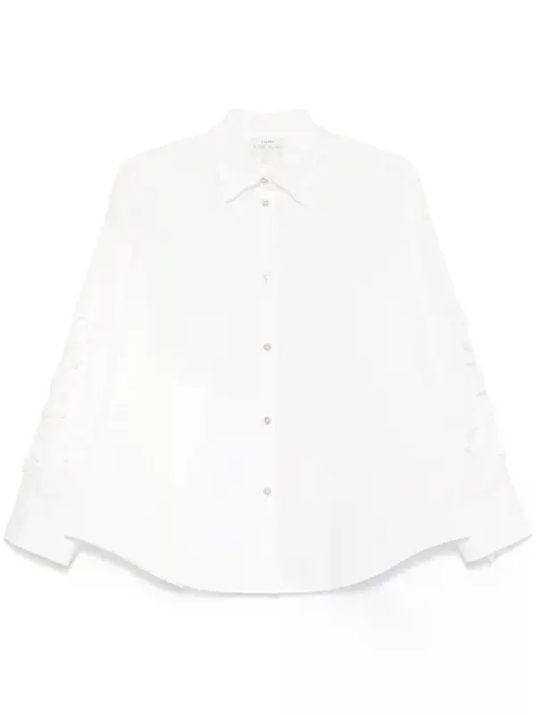 FORTE_FORTE Lace Detail Shirt - White
