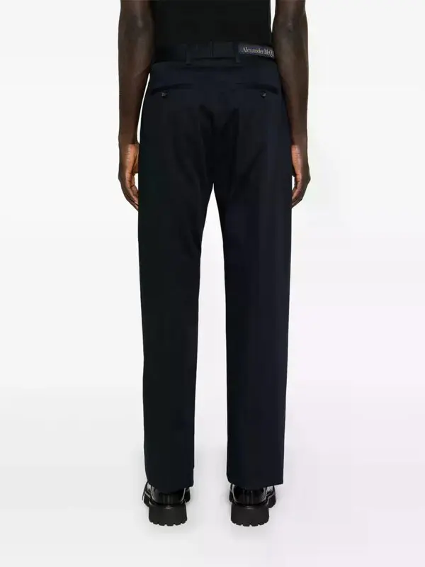 Alexander McQueen Gabardine Straight-leg Trousers