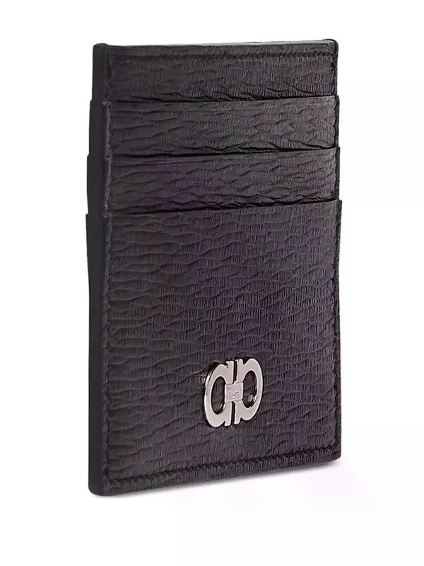 FERRAGAMO Gancini Two-tone Cardholder - Black