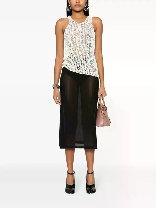 MAISON MARGIELA Sheer Mesh Racerback Tank Top