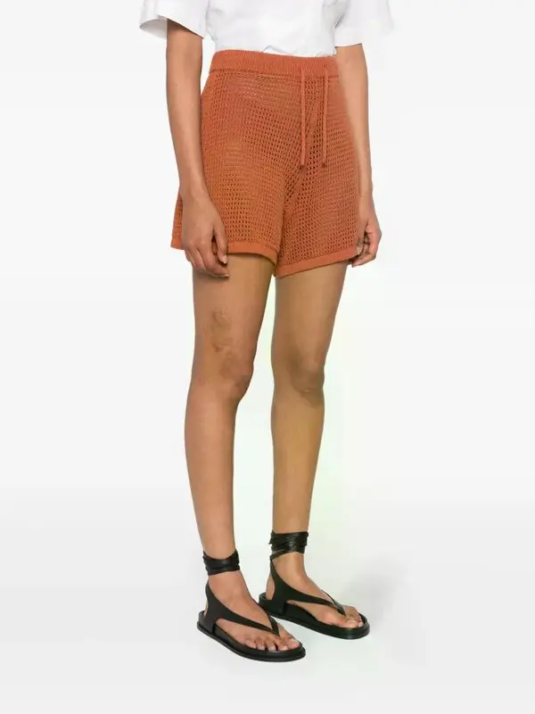 Nanushka Jael Crochet Knit Shorts