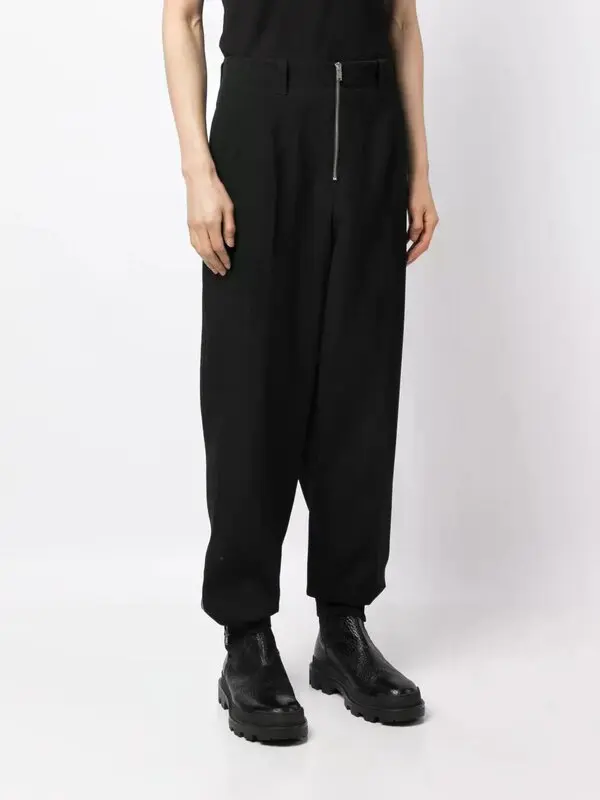 JIL SANDER Wool Tapered Leg Trousers
