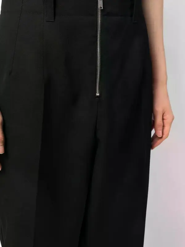 JIL SANDER Wool Tapered Leg Trousers