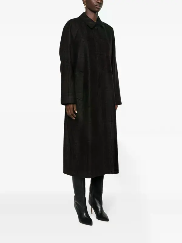 SKALL STUDIO Mary Check-print Mid-length Coat
