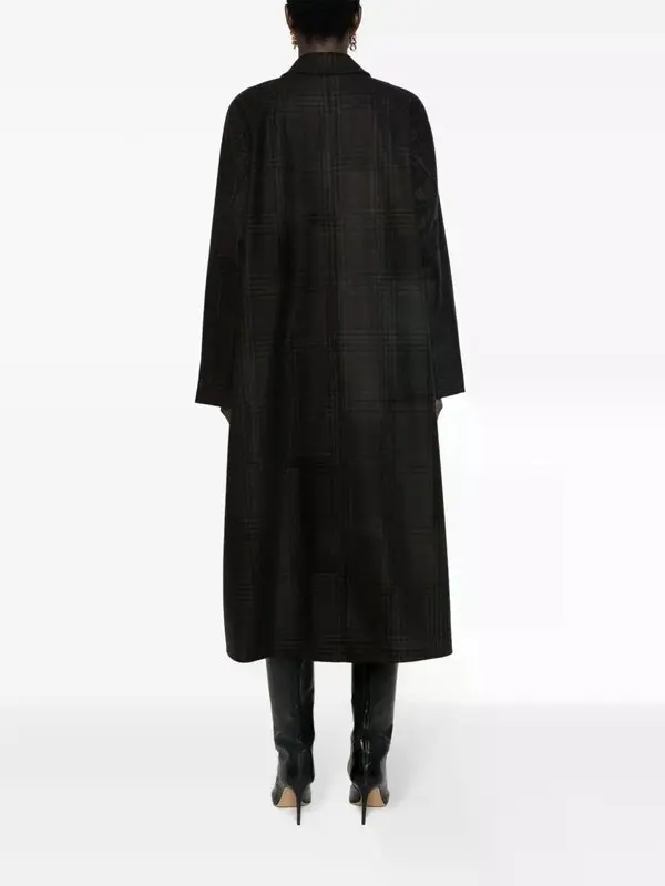 SKALL STUDIO Mary Check-print Mid-length Coat
