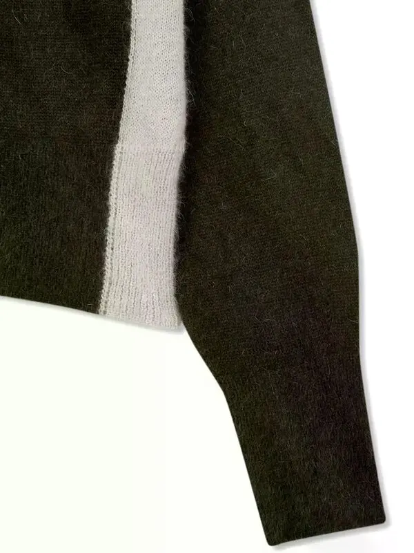 STUDIO TOMBOY Colour-block Crew Neck Sweater - Green