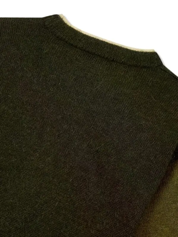 STUDIO TOMBOY Colour-block Crew Neck Sweater - Green