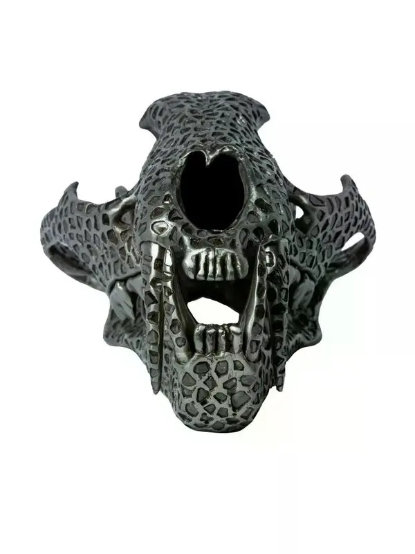 PARTS OF FOUR Leopard Skull Centrepiece