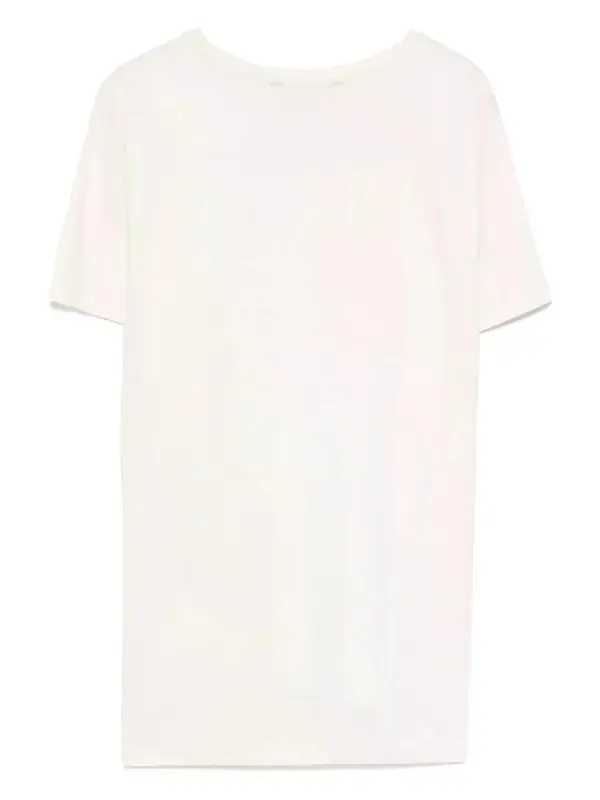 Ralph Lauren Ecru Cotton Blend Jersey Crewneck T-shirt
