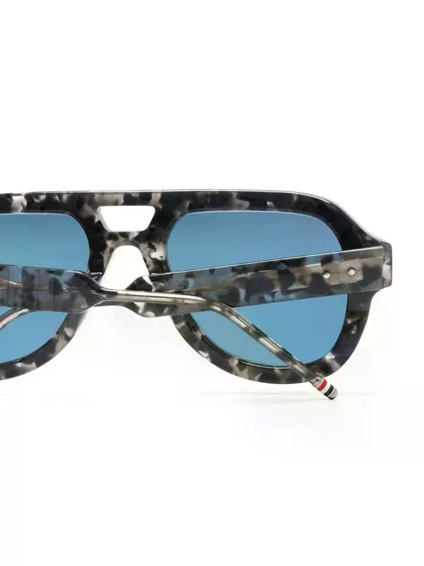 Thom Browne Mélange Pilot Frame Sunglasses - Grey