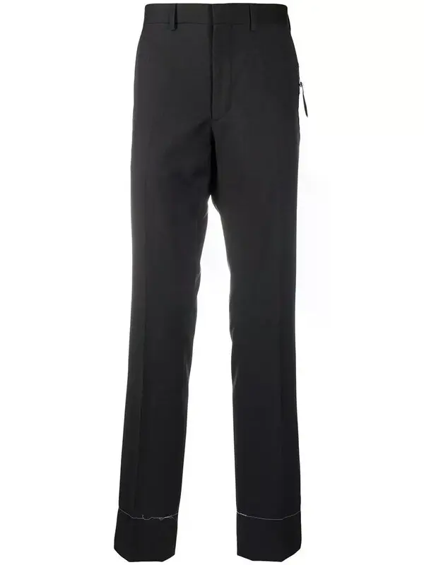 Ralph Lauren Purple Label Dark Wool Tailored Trousers - Grey