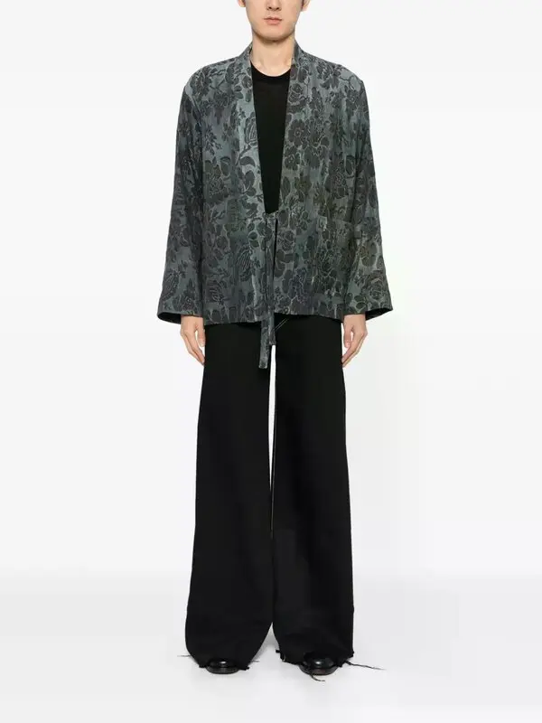 UMA WANG Jacquard Shawl Lapel Jacket