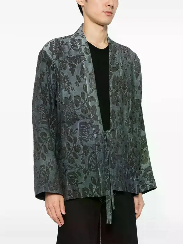 UMA WANG Jacquard Shawl Lapel Jacket
