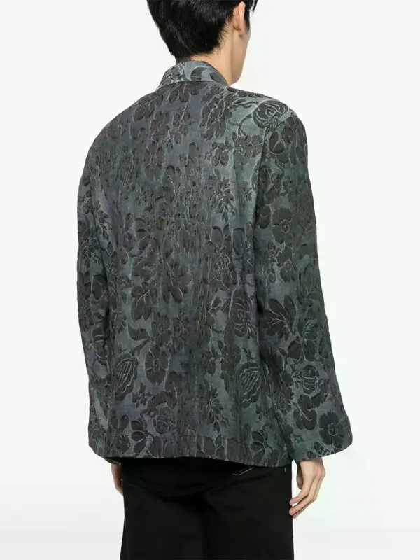 UMA WANG Jacquard Shawl Lapel Jacket