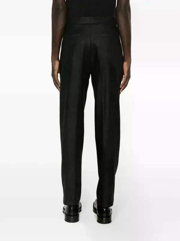 Zegna Felted Wool-cashmere Blend Tapered-leg Trousers