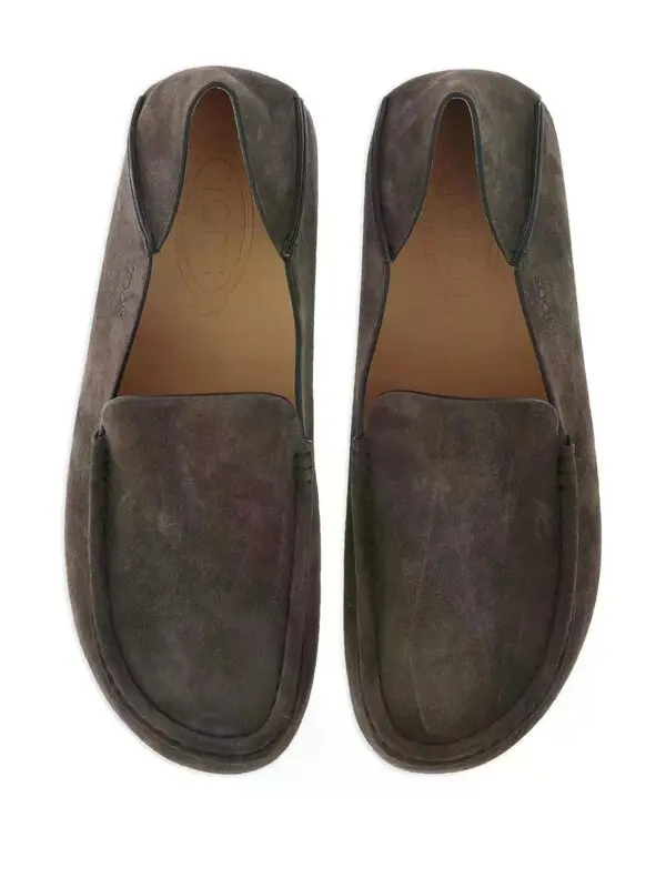 TOD'S Suede Slip-on Loafers With Studded Sole