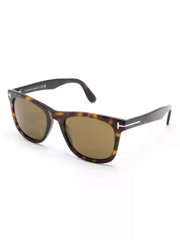 TOM FORD Tortoiseshell Square Frame Sunglasses - Brown