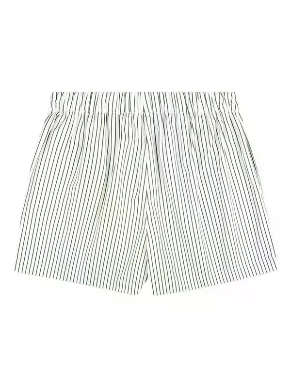 Sporty & Rich Striped Cotton Shorts - White