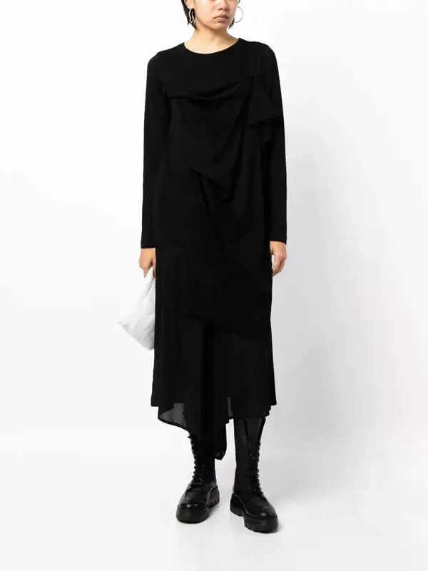 Yohji Yamamoto Cotton Asymmetrical Design Long Sleeve Top