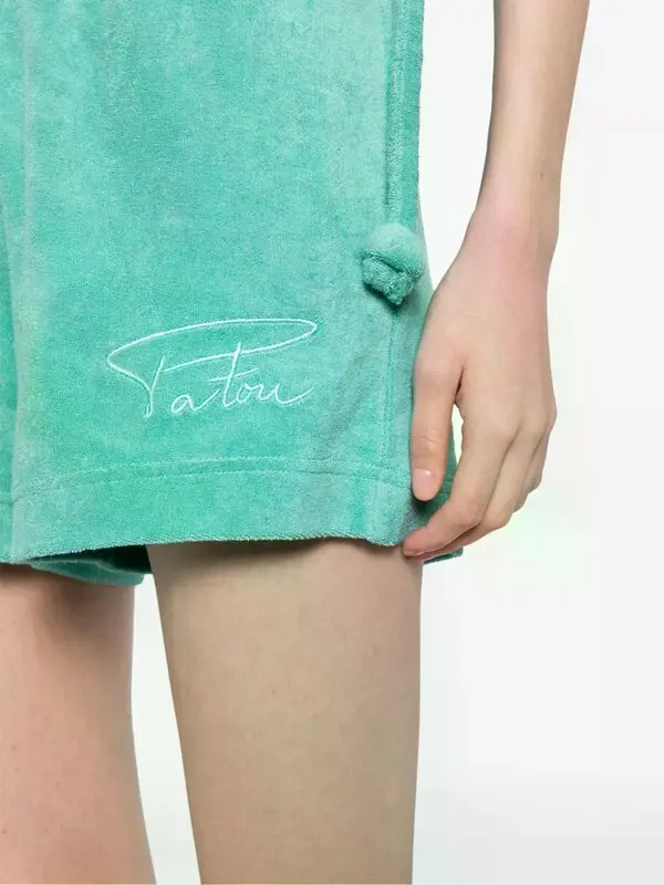 PATOU Logo-embroidered Terry Shorts