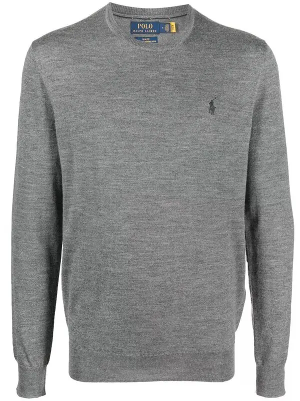 Polo Ralph Lauren Long Sleeve Fine Knit Jumper - Grey