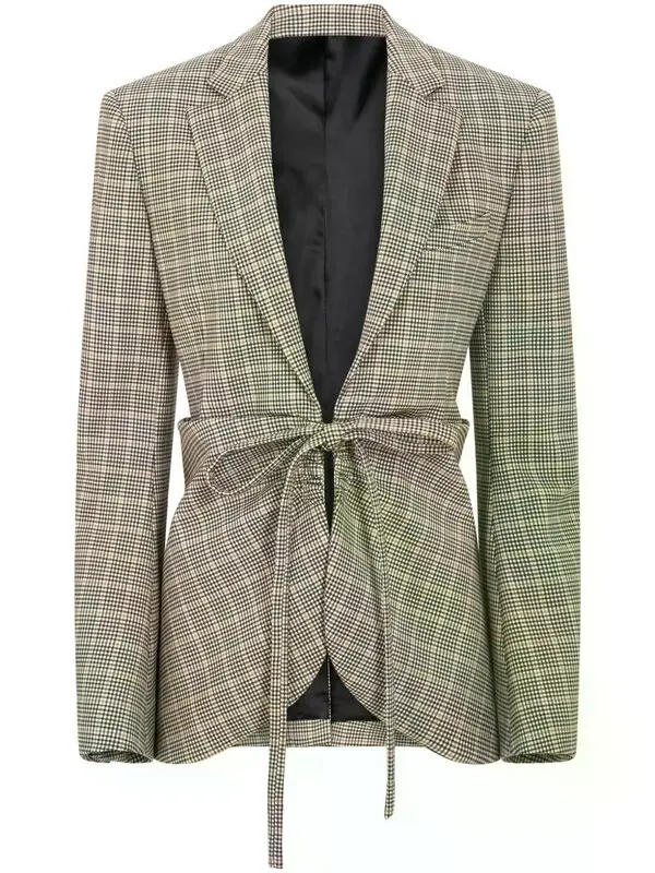 Rabanne Plaid Check Fitted Jacket
