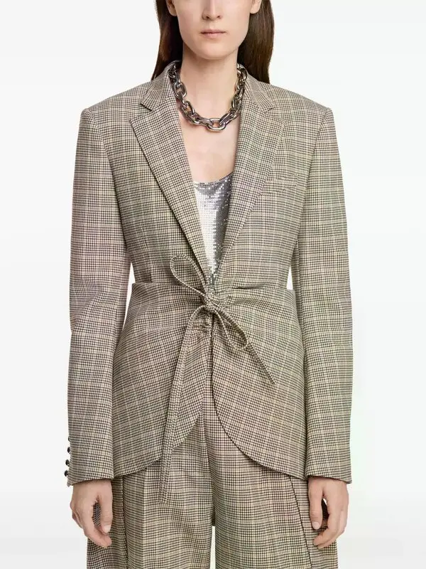 Rabanne Plaid Check Fitted Jacket