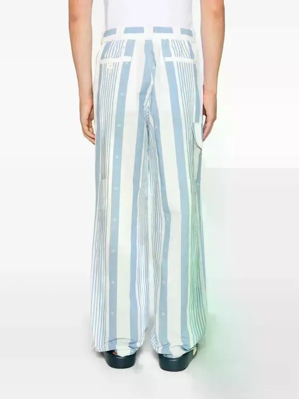 Givenchy Cotton-linen Blend Striped Trousers