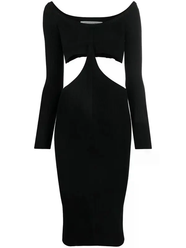 Philosophy Di Lorenzo Serafini Cut-out Detail Knit Dress - Black