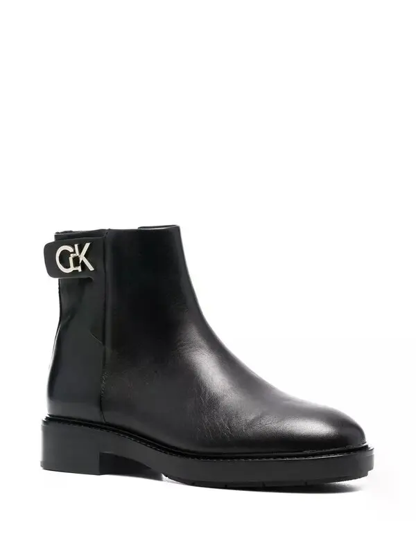 Calvin Klein Ankle Boots With Logo Plaque