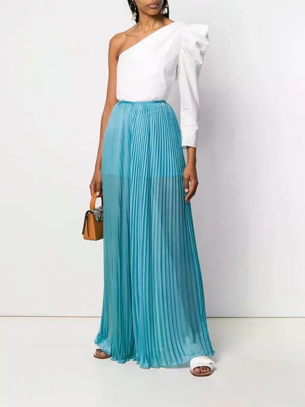 Alberta Ferretti Pleated Wide-leg Trousers
