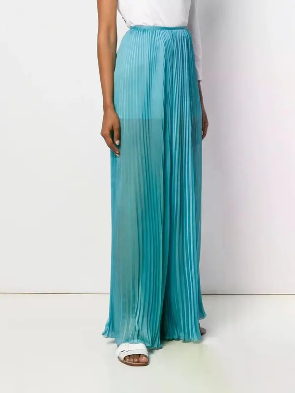 Alberta Ferretti Pleated Wide-leg Trousers