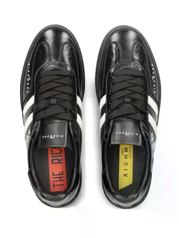 John Richmond Low-top Sneakers With Logo Stamp - Black