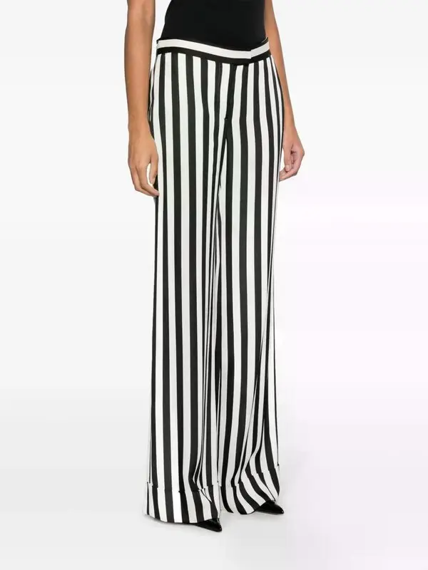 Moschino Striped Satin Palazzo Pants
