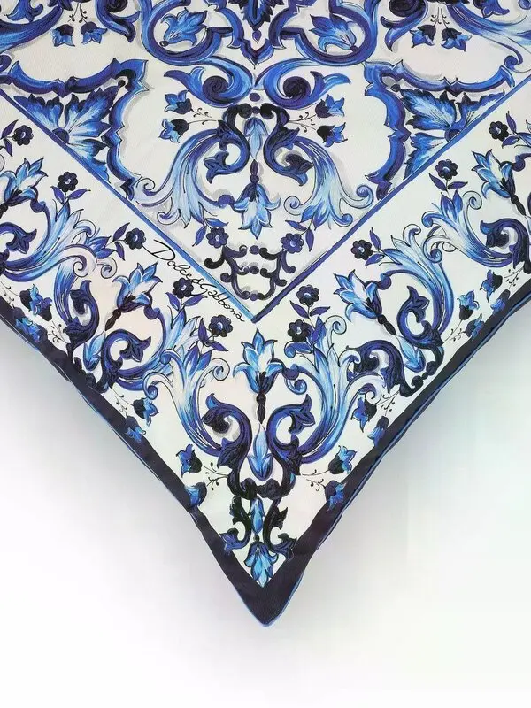 Dolce & Gabbana Large Mediterraneo Silk-twill Cushion