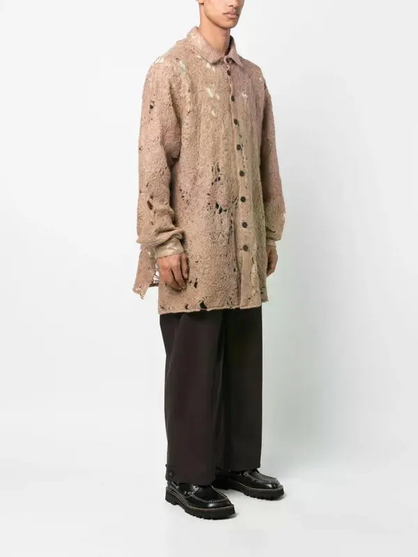 VITELLI Raw-cut Finish Long-sleeve Shirt