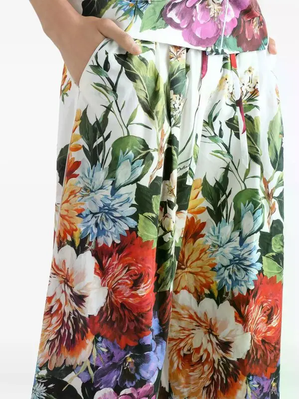 Dolce & Gabbana Floral Print Cropped Trousers