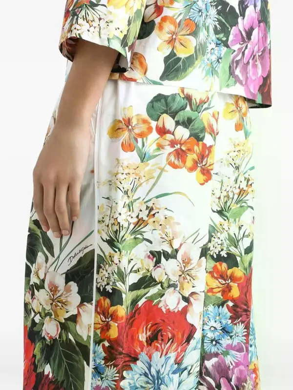 Dolce & Gabbana Floral Print Cropped Trousers