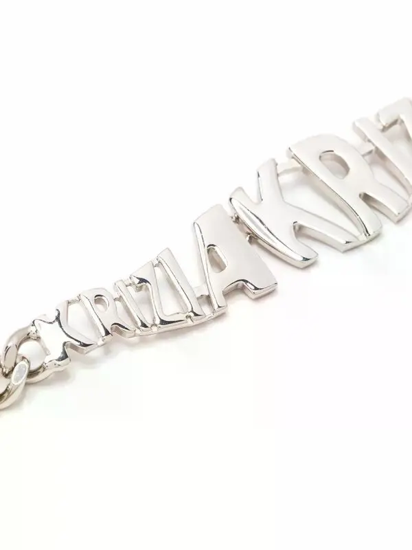 KRIZIA Polished Logo Plaque Necklace
