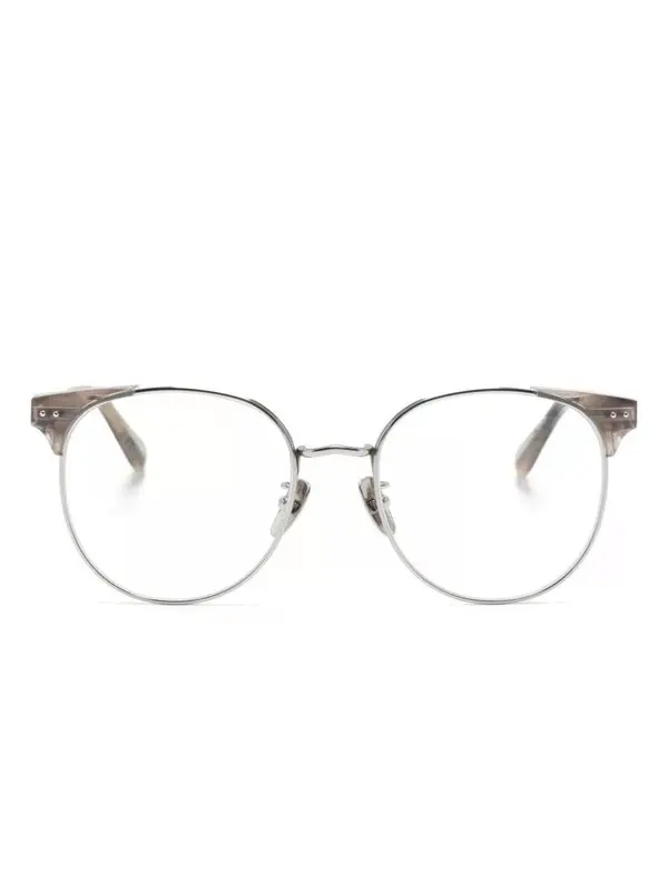 Linda Farrow Spence Round Frame Glasses - Silver