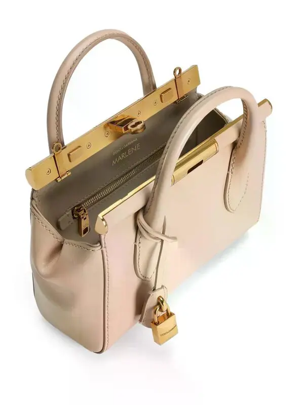 Dolce & Gabbana Mini Marlene Day Bag With Twist-lock Fastening - Neutrals